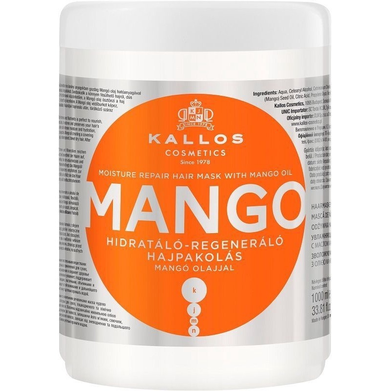 Kallos Восстанавливающая маска для волос с маслом манго Mango - купить ...