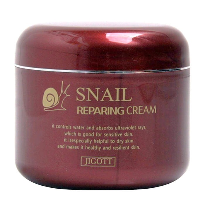 Jigott Восстанавливающий крем с муцином улитки Snail Reparing - купить ...