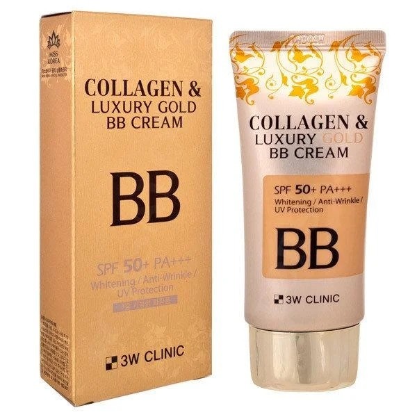 3W Clinic ББ-крем с коллагеном и коллоидным золотом Collagen & Luxury ...