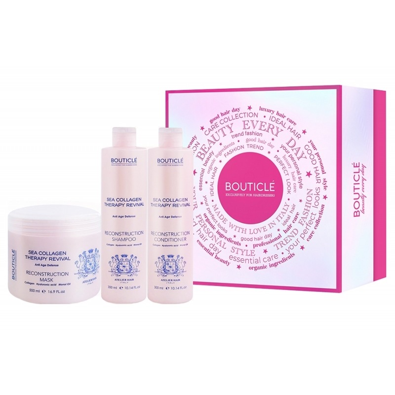 Bouticle Набор для волос восстанавливающий Sea Collagen Therapy Revival ...