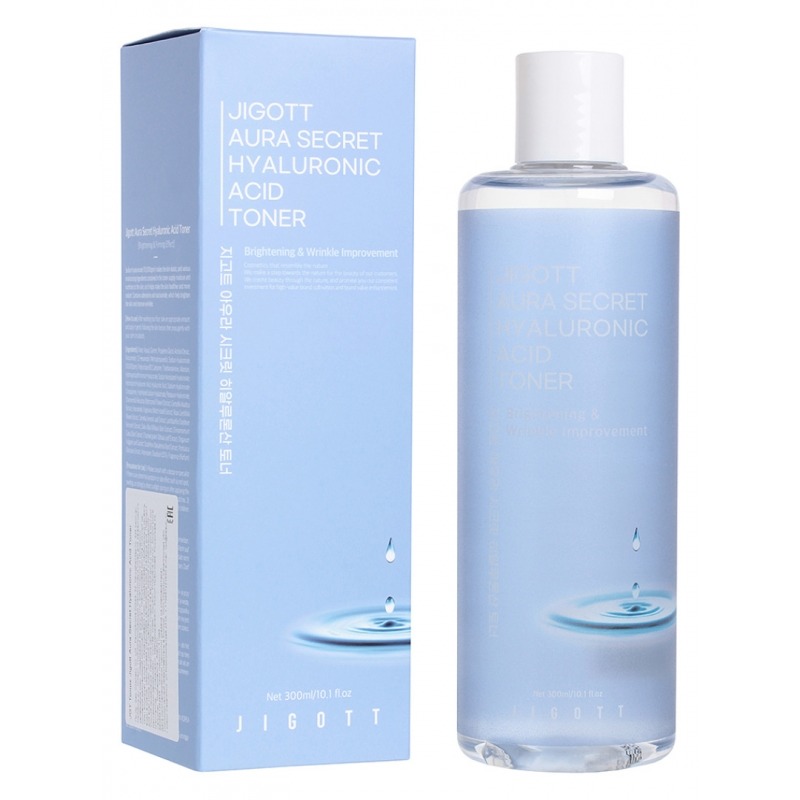 Jigott Тонер для лица глубокоувлажняющий с гиалуроновой кислотой Aura ...
