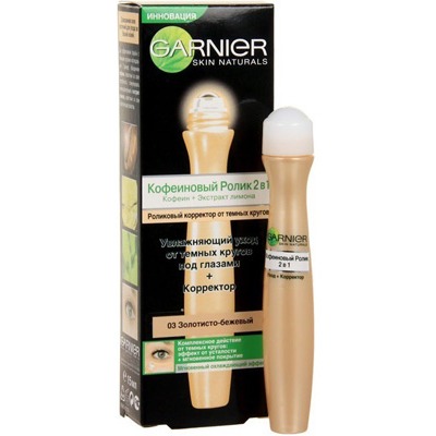 Garnier Кофеиновый ролик 2 в 1: от темных кругов и корректор «Рацион ...