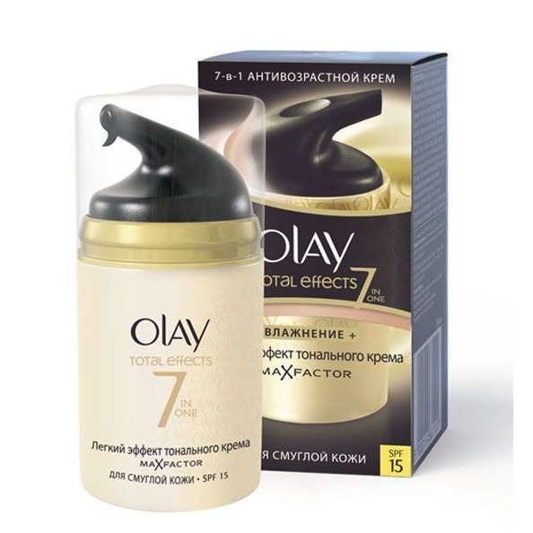 Olay Крем дневной увлажняющий 7в1 для смуглой кожи SPF 15 Total Effects ...